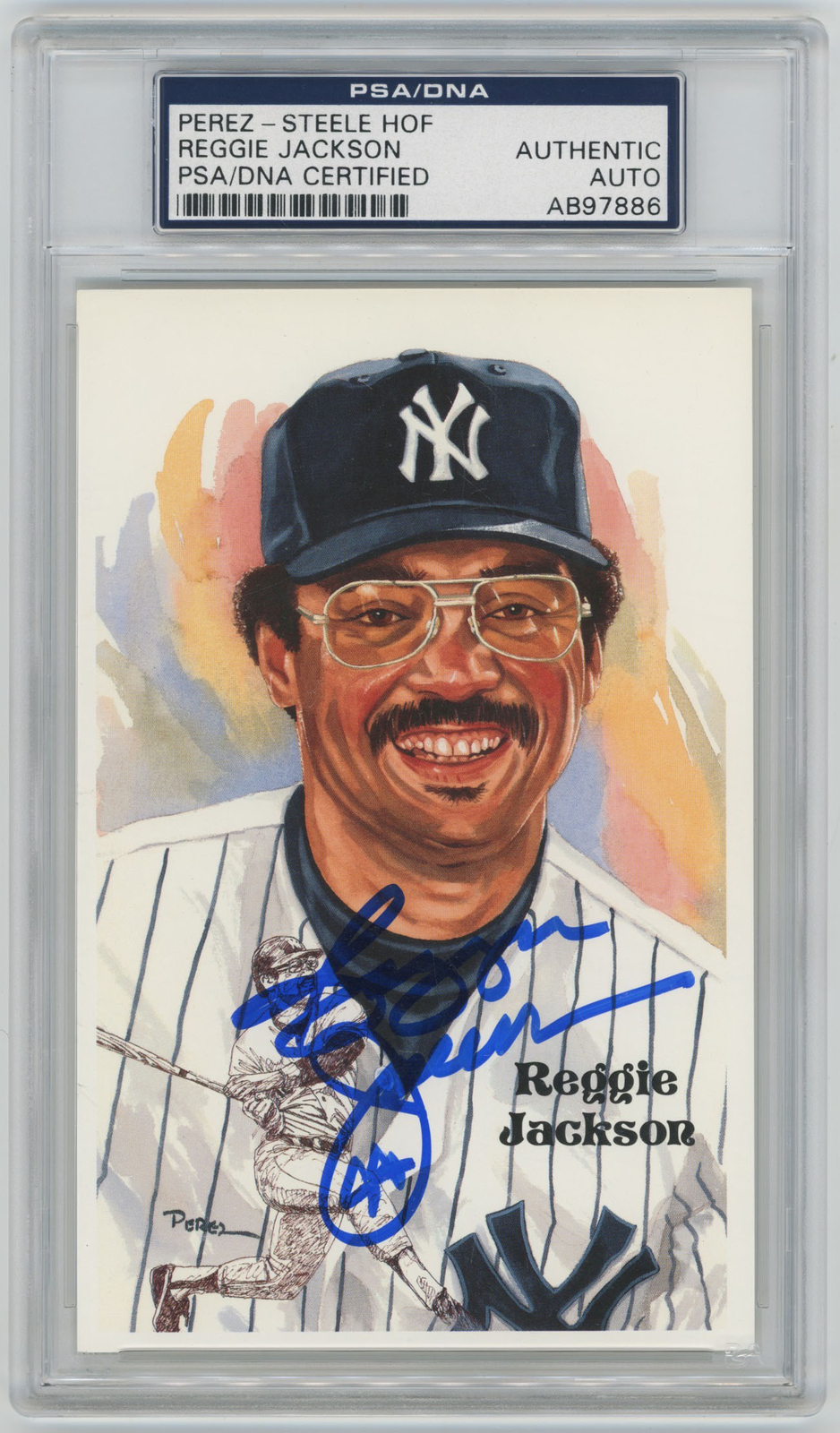 1980 Perez Steele Jackson, Reggie Signed Postcard 9.5 (PSA A) 700008 | eBay