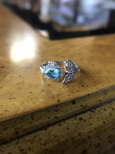 Blue Apatite Sterling Silver Mermaid Fish Tail Ring | eBay