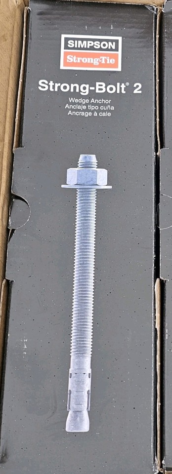 20 pk Simpson Strong-Bolt 2 Wedge Anchor 5/8 in x 6 in Galvanized ...