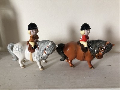 JOHN BESWICK HORSE PONY THELWELL COMICAL ANGEL ON HORSEBACK BROWN AND ...