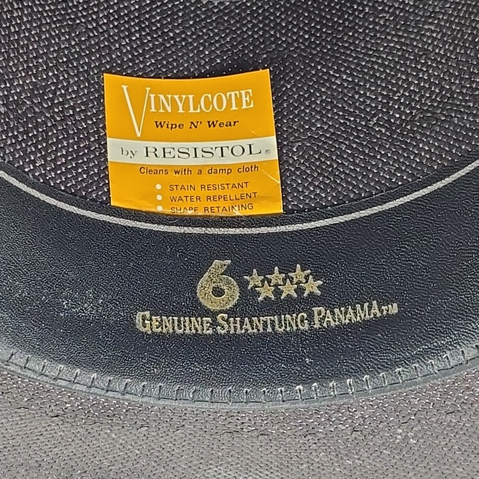 VINTAGE RESISTOL KALIFA WESTERN BLACK HAT SIZE 7 R Hand Woven Warnock ...