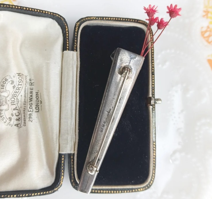 Vintage Sterling Flower Posy/Vase Brooch | eBay