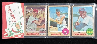 Tony Conigliaro 1968 Topps Xmass Cello RackPack MT 12 Boston Red Sox ...