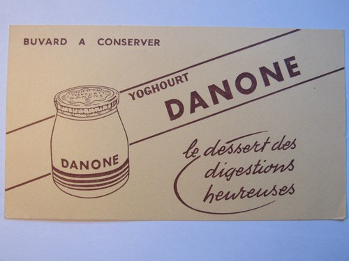 10C19 Old Advertising Blotter Ad Yogurt Dessert DANONE YOGURT | eBay UK