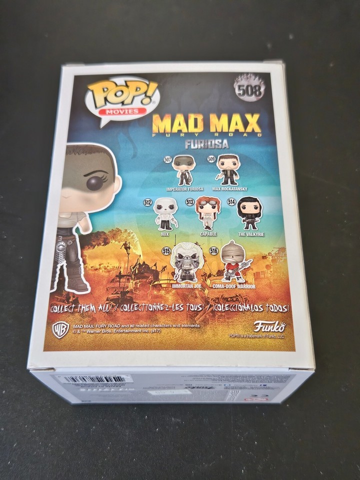 Pop Vinyl 508 MAD MAX FURY ROAD Furiosa FUNKO Hot Topic Figure FREE ...