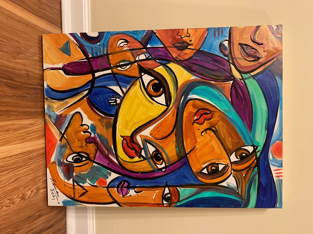 Colorful Abstract Art Faces