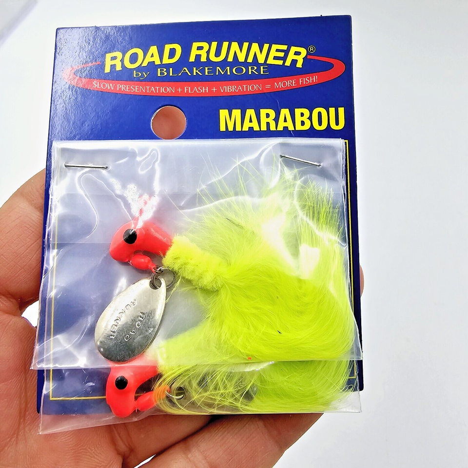 3 Pack Lot 6 Total Blakemore Road Runner Marabou 1/8 Oz Jighead Jigs ...