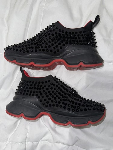 Christian Louboutin Spike Sock Black Sneakers Women’s Size US6.5 UK37 ...