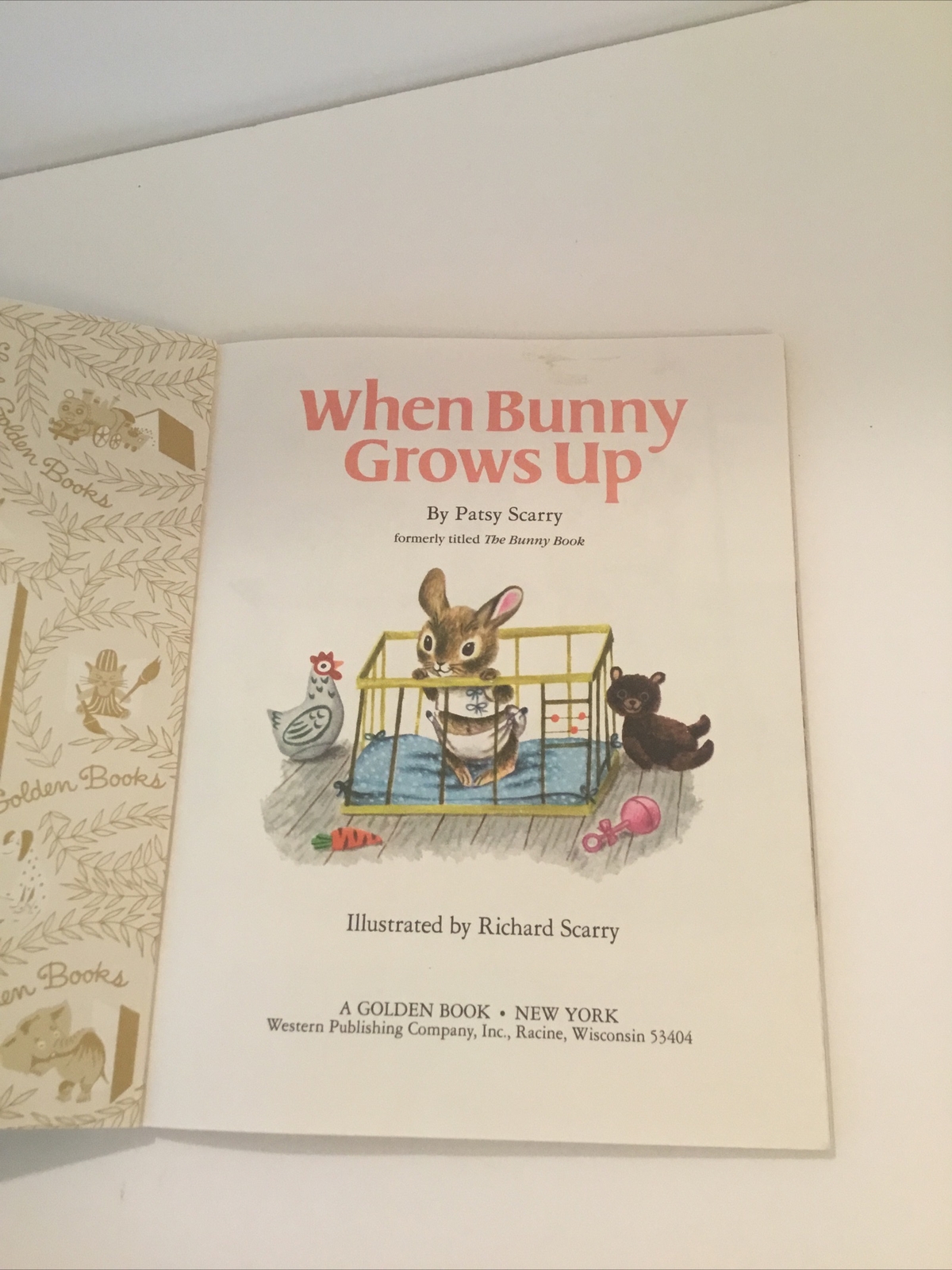 1955 1st Edition A LITTLE GOLDEN BOOK WHEN BUNNY GROWS UP PATSY Richard ...