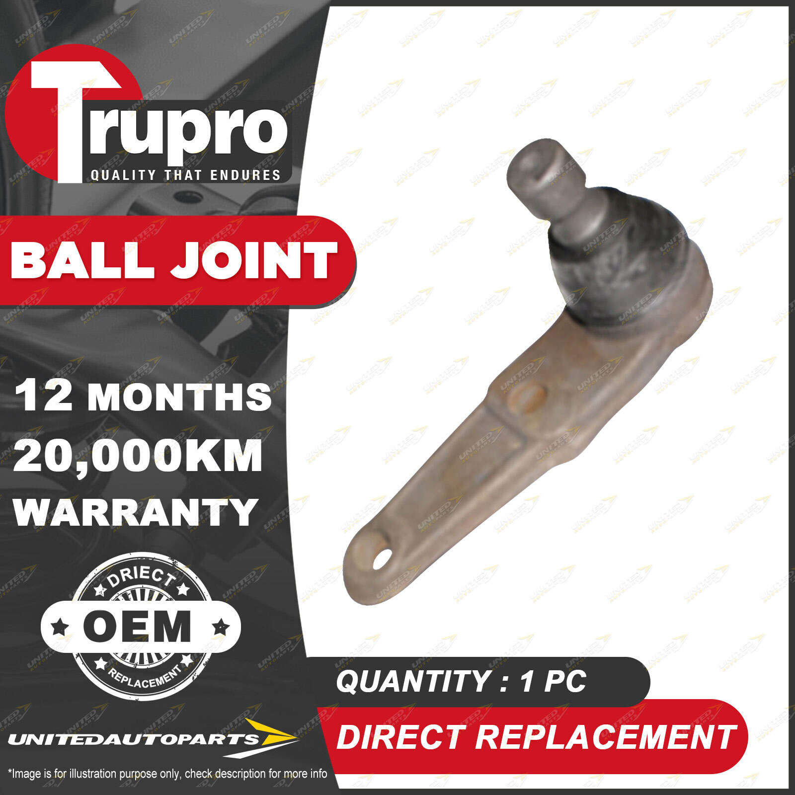 1 Pc Trupro RH Lower Ball Joint for Ford Laser KJ KJ Series 1 KJ KJ ...