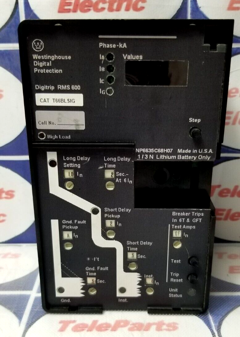 EATON CUTLER-HAMMER DIGITRIP RMS 600 LSG FUNCTIONS T66BLSIG (STOCK W009 ...