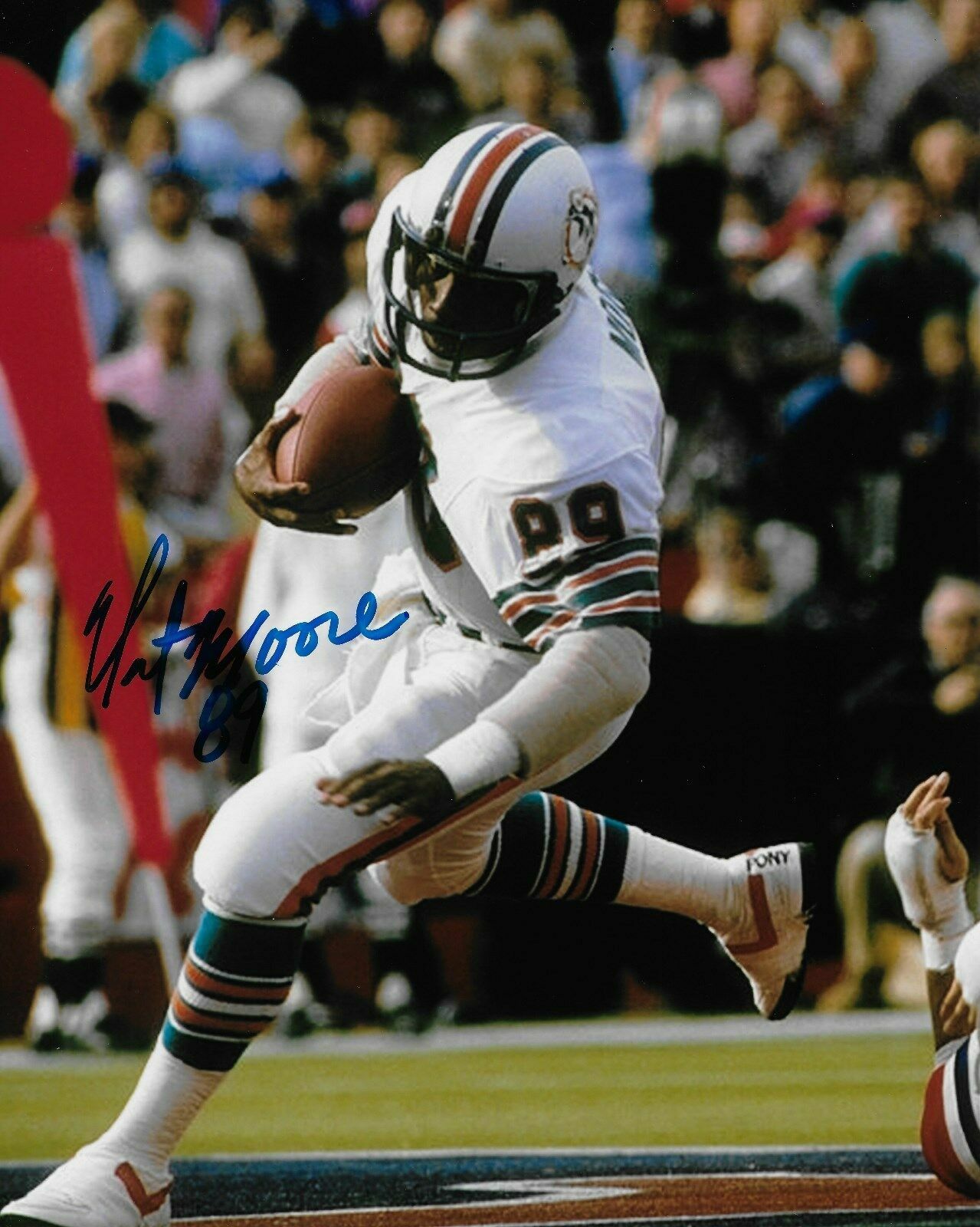 Miami Dolphins Nat Moore Signed Photo 8x10 COA 2 | eBay