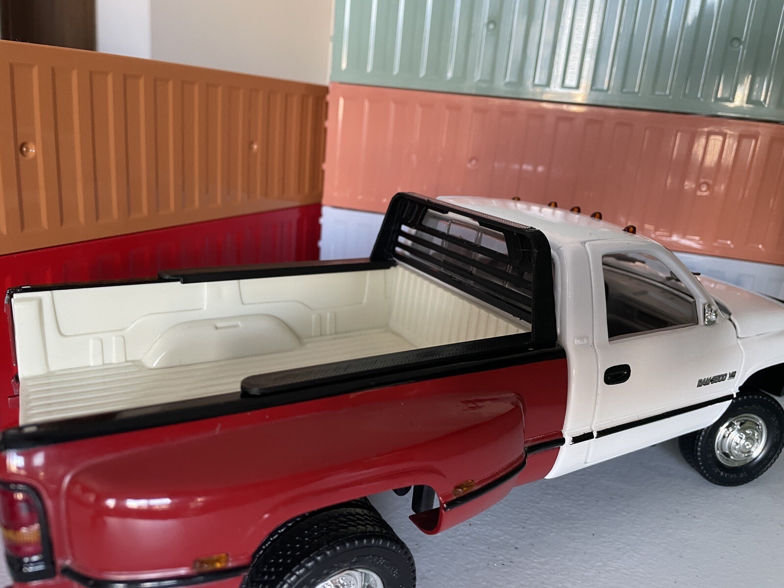 3D Printed Headache Rack for 1/18 Anson Dodge Ram 3500 Dually 1995 JRL ...