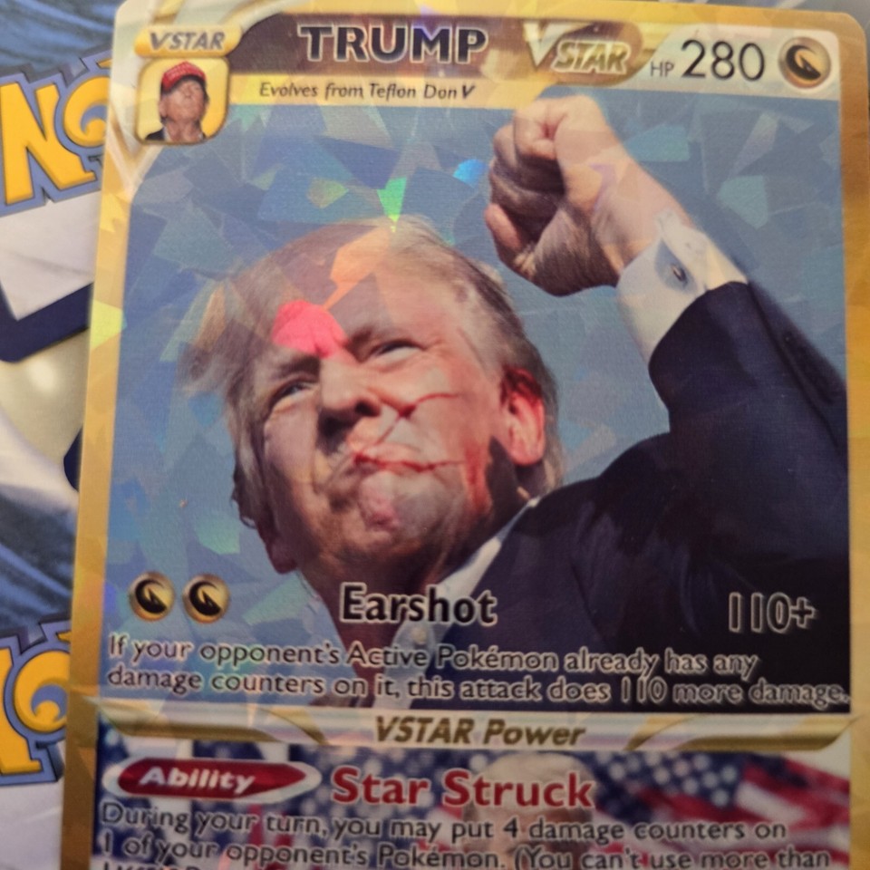 Trump Earshot Pokemon Card | eBay