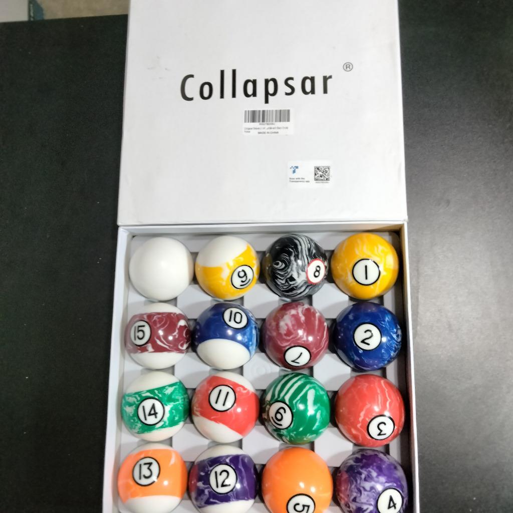 Billiard Balls Collapsar Regulation Bumper Pool Balls Set - 2-1/8 ...