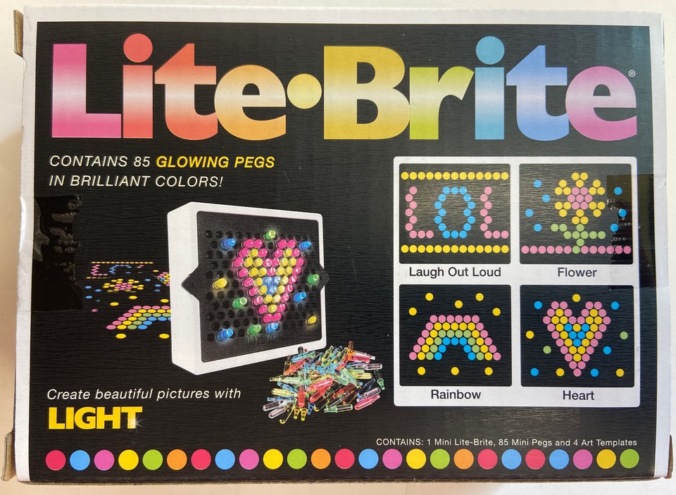 Hasbro Lite Brite Mini Lite Board 90 Pegs, 2021 Brand New in Box | eBay