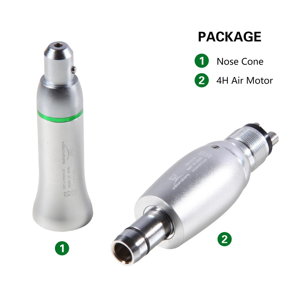 Dental Hygiene Prophy Handpiece Air Motor 4Holes & Nose Cone 360 ...
