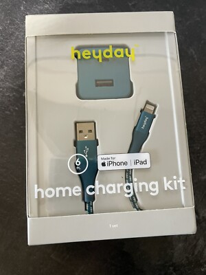 heyday™ 2-Port Wall Charger USB-A & USB-C (with 6' iPhone Cable) - Dark ...