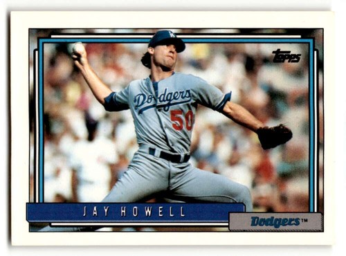 1992 Topps #205 Jay Howell Los Angeles Dodgers Baseball Cards EX/NM ID ...