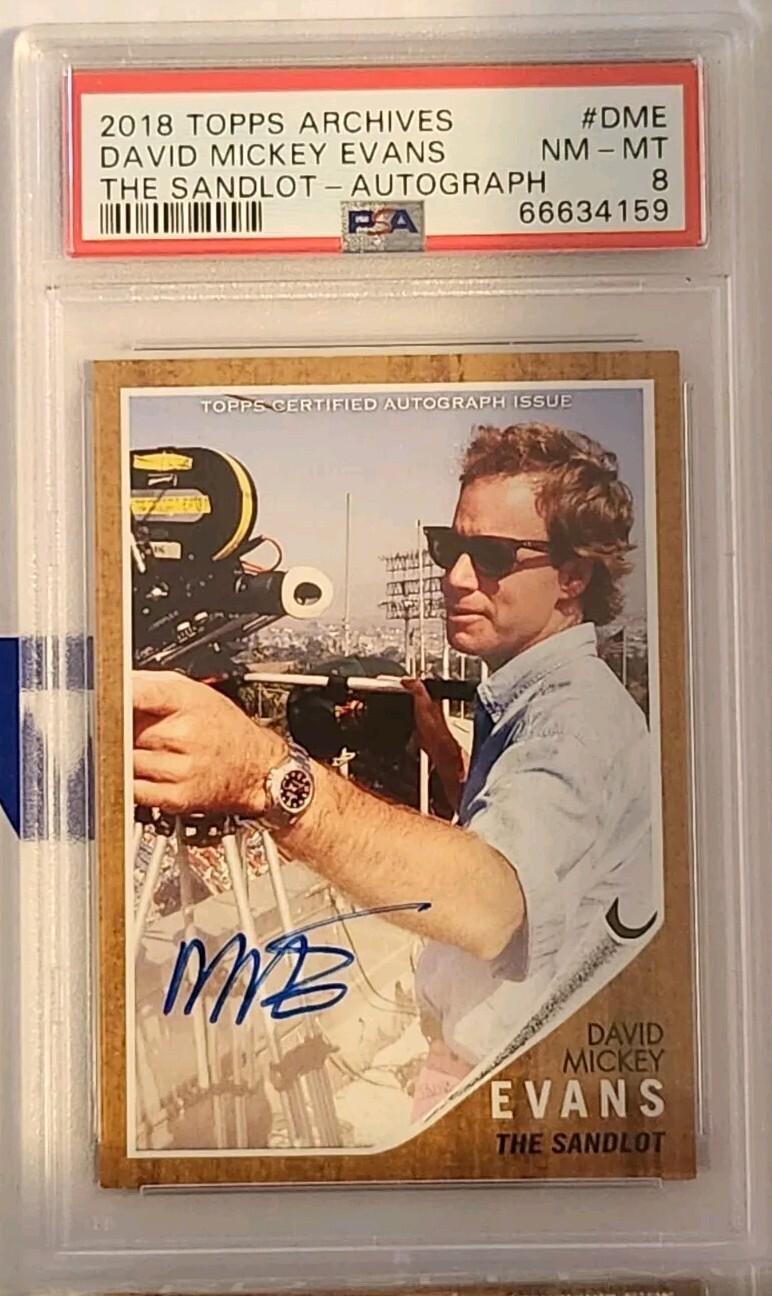 2018 Topps Archives The Sandlot David Mickey Evans AUTO Director PSA 8 ...