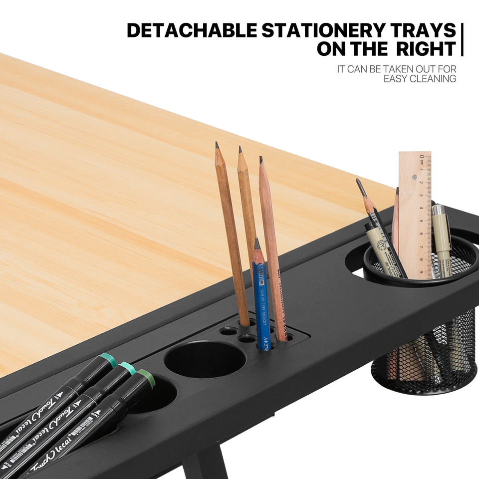 Drafting Drawing Table[STOOL+DRAWER]Adjustable Wood Tabletop Craft Work ...