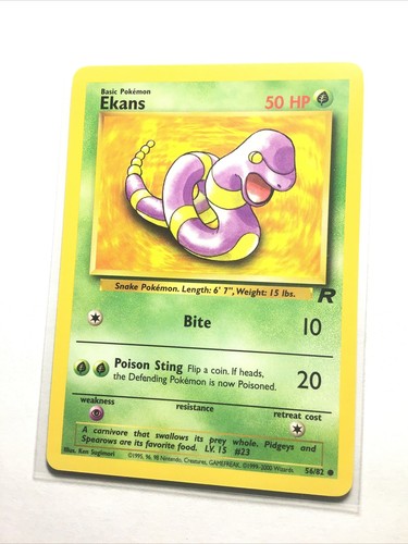 EKANS - 56/82 - Team Rocket - Pokemon Card - NM | eBay