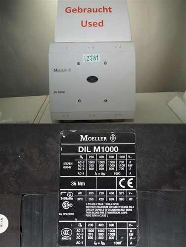 Moeller DILM1000 Contattore 1000 KW | eBay
