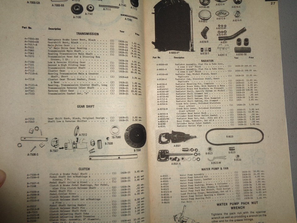 1982 Gaslight Auto Parts Catalog Model T Model A | eBay