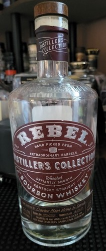 Rebel Distiller's Collection Bourbon Whiskey Empty Bottle Lux Row | eBay