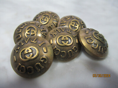 Gucci 6 GG LOGO FRONT BUTTONS 20 MM/3/4'' NEW LOT 6 pc | eBay