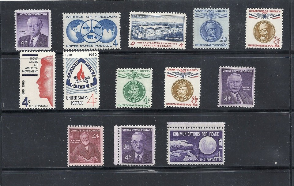 1960 - 1969 - Commemorative Year Sets - 195 US Mint Never Hinged Stamps ...