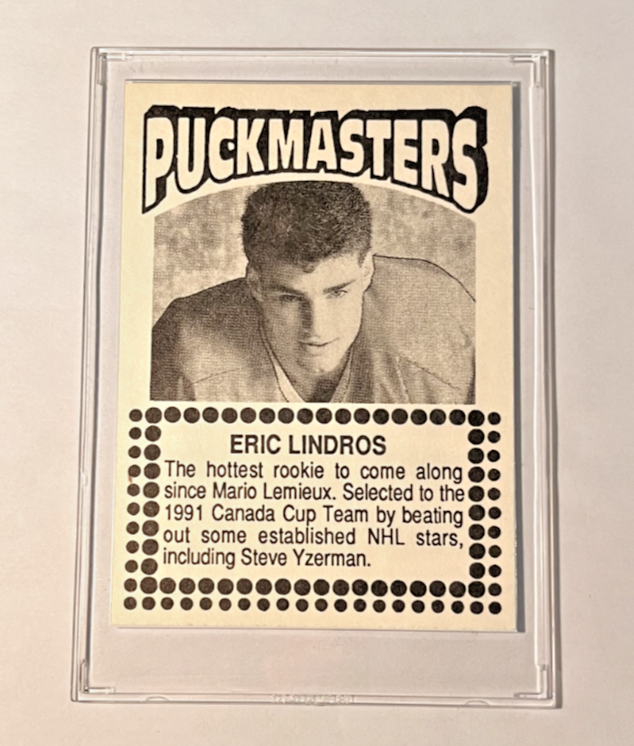 1991 Puckmasters Broder Style Promo Eric Lindros mint/rare (70%OFF) | eBay