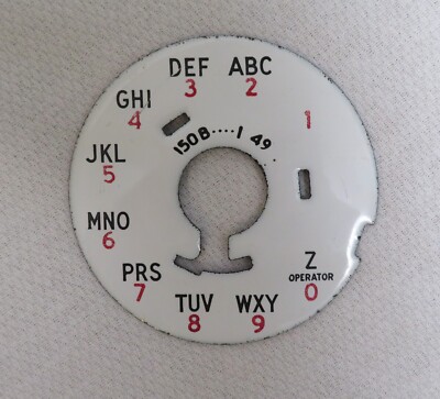 WESTERN ELECTRIC TELEPHONE porcelain DIAL PLATE with Z 150B original | eBay