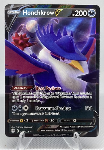 Honchkrow V 88/172 Ultra Rare Brilliant Stars Pokemon TCG Near Mint | eBay