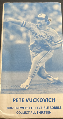 2007 Milwaukee Brewers Pete Vuckovich Pinstripe Baseball Mini ...
