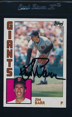 1984 Topps #282 Jim Barr Giants Signed Auto *14358 | eBay