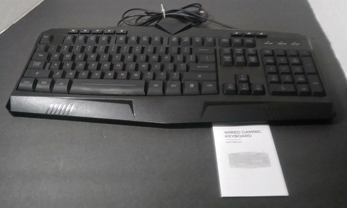 Wired Gaming Keyboard PC232A 7 Color RGB Background 8 Multimedia 12 ...