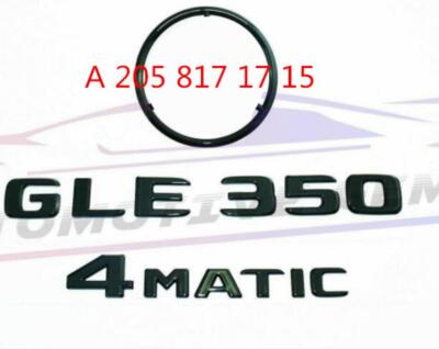 GLE350 SUV 4MATIC Rear Star Emblem Black Letter Badge Logo Set for AMG ...