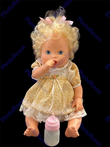 Vintage Baby Alive Doll 16” Tall Blue Eyes Curly Blond 1990 Kenner | eBay