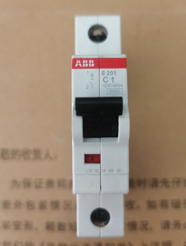 ABB Miniature Circuit Breaker S201 Single Pole S201-C1 C2 C3 0.5-1-5-10 ...