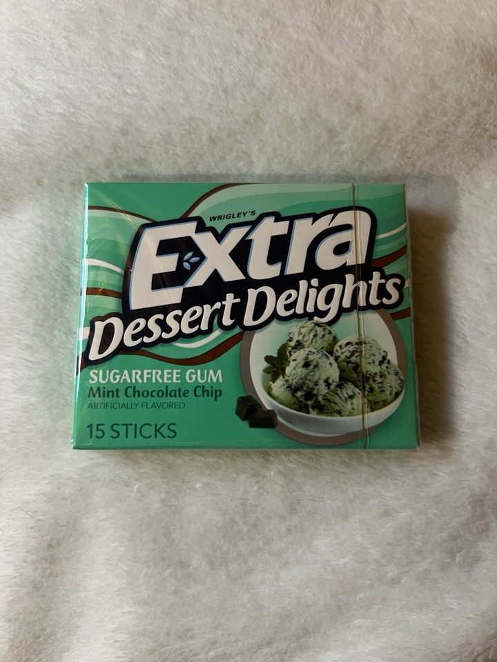 Wrigley's Extra Mint Chocolate Chip Sugarfree Gum 15 sticks of Gum New ...