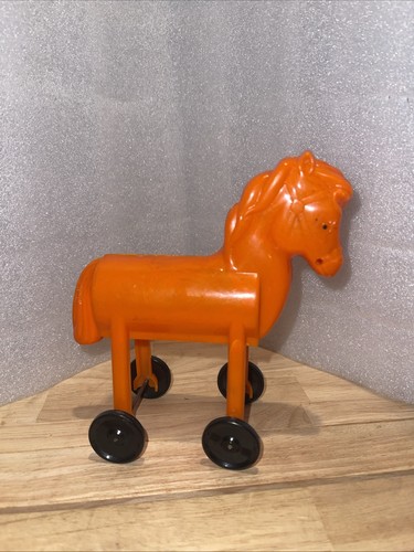 Rosbro Halloween Orange Trojan Horse Candy Holder Vintage | eBay