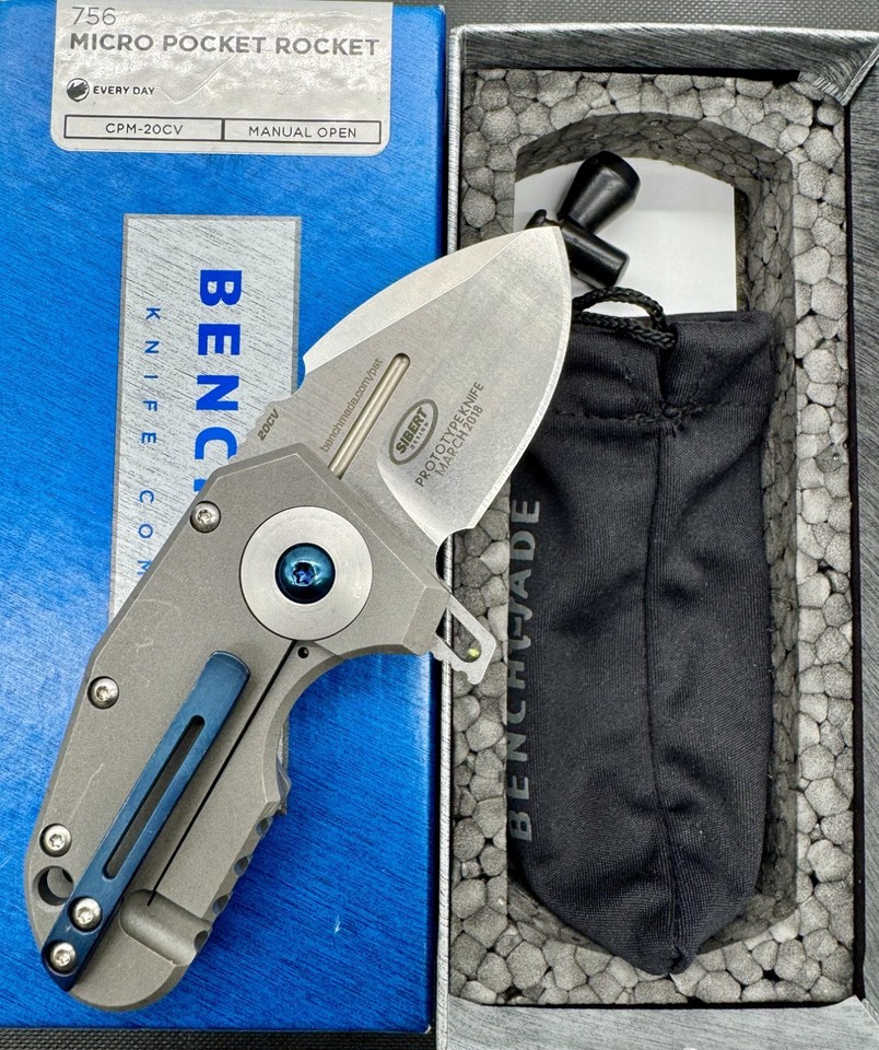 Benchmade Sibert 756 Mini Pocket Rocket Knife Titanium 1.87" 20CV Blade ...
