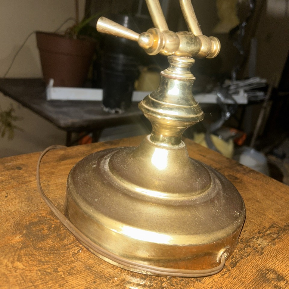 Vintage HEYCO Brass Desk Piano Lamp Works | eBay