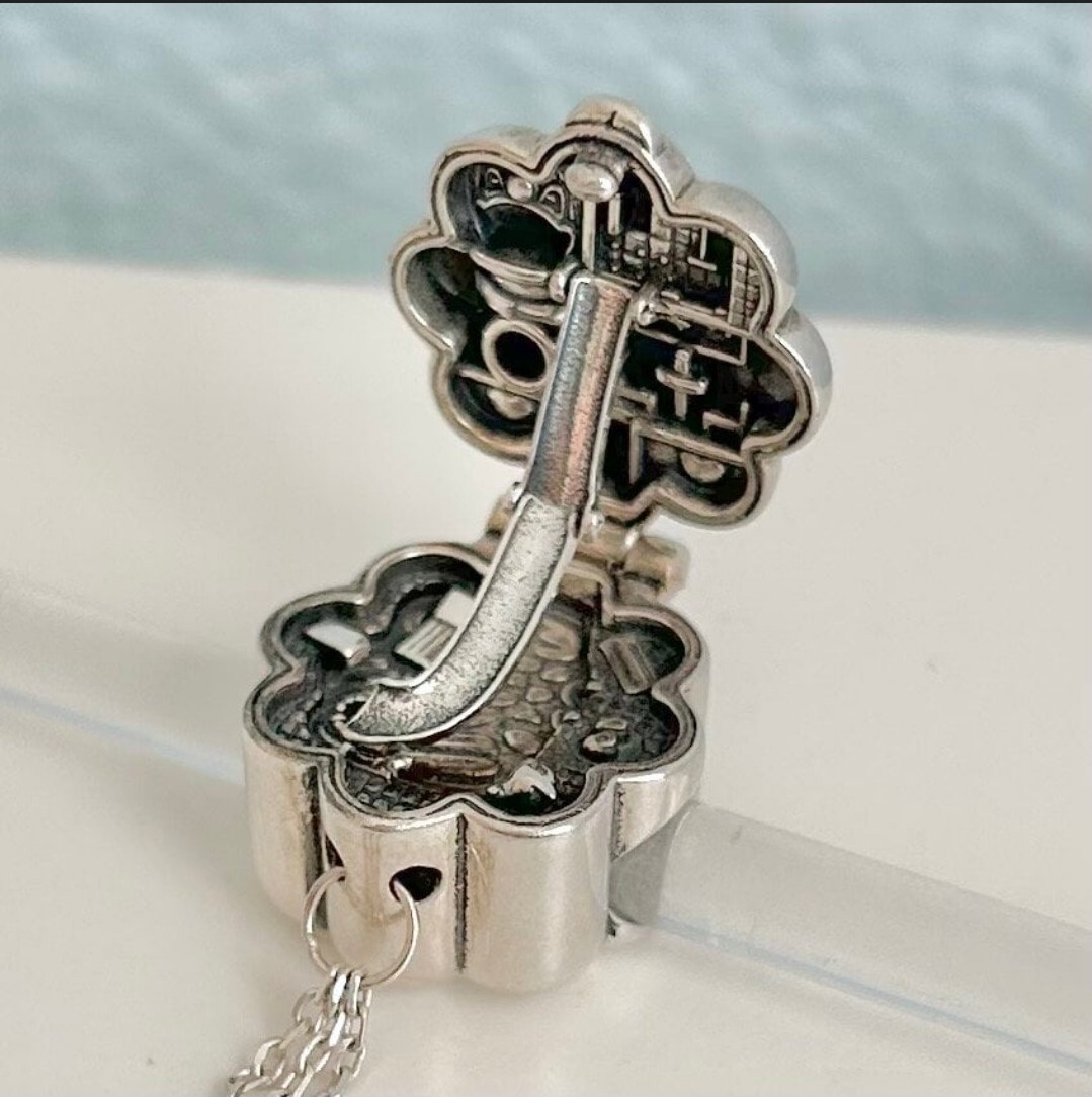 Polly Pocket Locket Charm .925 Sterling Silver "Water… - Gem