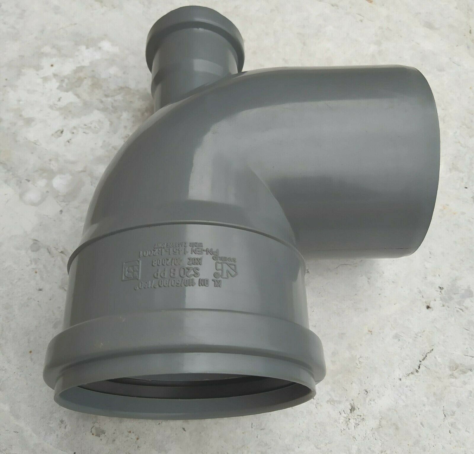 110 mm Soil Pipe Elbow Bend 90° Single Socket with 50 mm Inlet Back ...