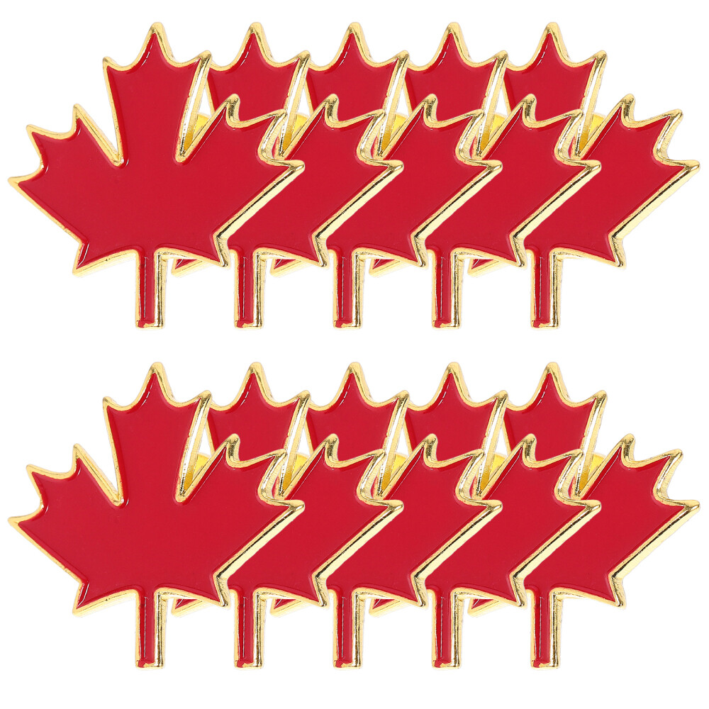 10 Pcs Canada Flag Pin Canadian Maple Leaf Boutonniere Pins Brooch ...