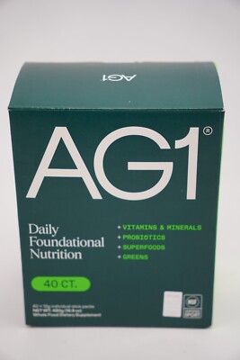New Open Box AG1 Athletic Greens 40 x 12g Individual Sealed Nutrition ...