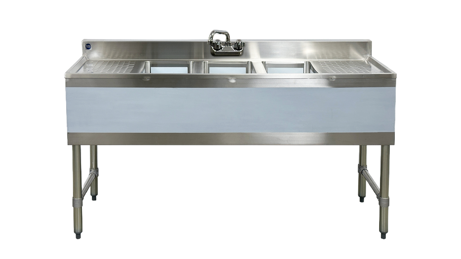 60" Commercial Three Compartment Bar Utility Sink With Faucet ...