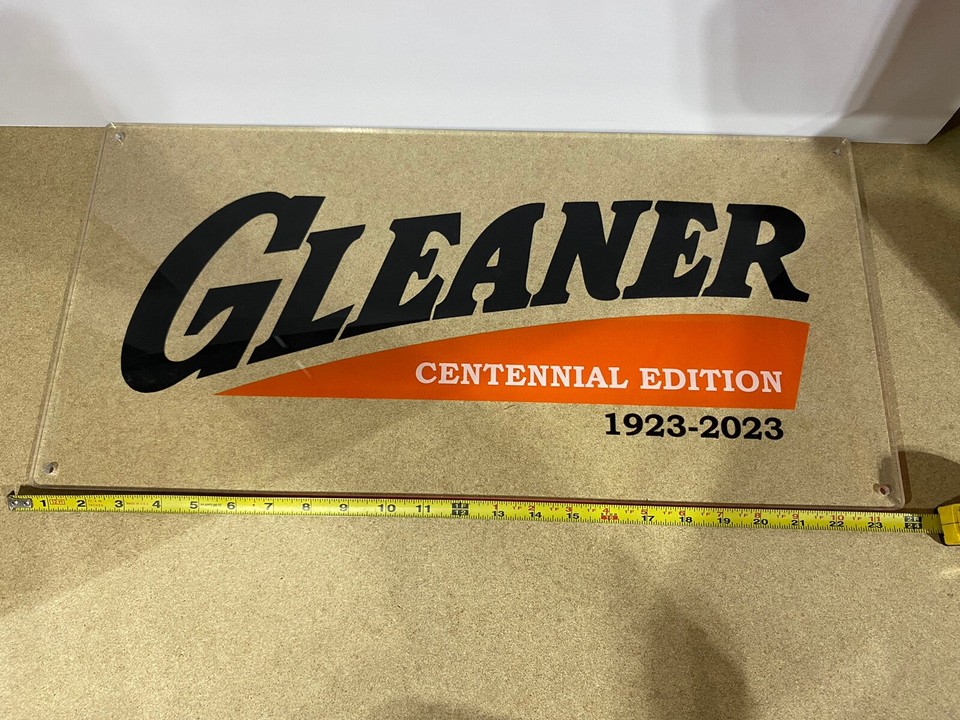 Gleaner 100th Anniversary acrylic Sign 24”x12” Centennial Edition | eBay